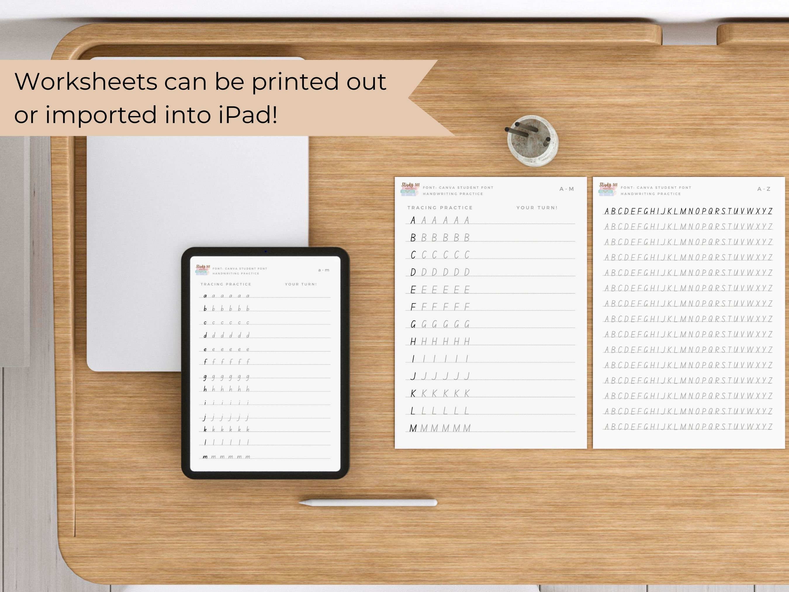 Simple Handwriting Practice Worksheets | Printable Handwriting Workbook ...
