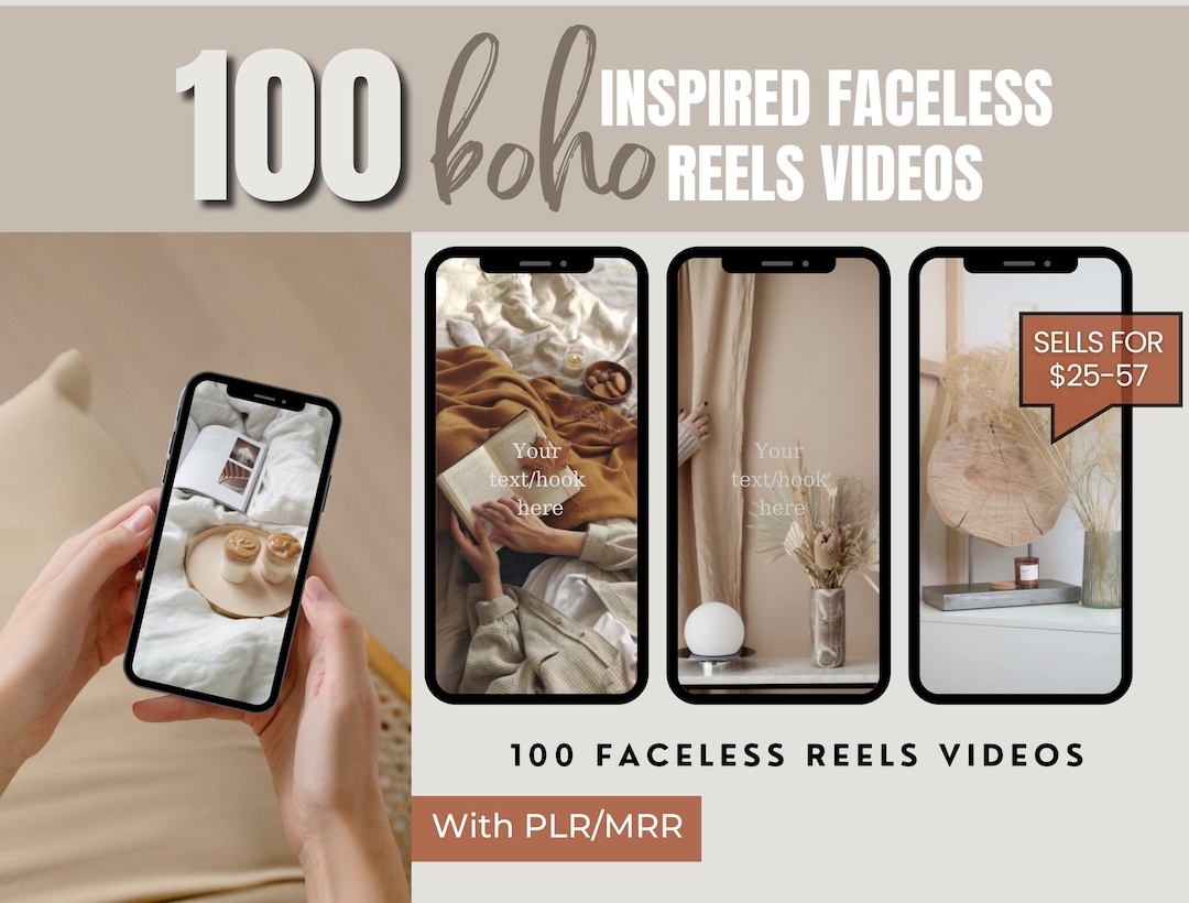 Boho Faceless Reels Videos, Digital Marketing, Instagram, Tik Tok ...