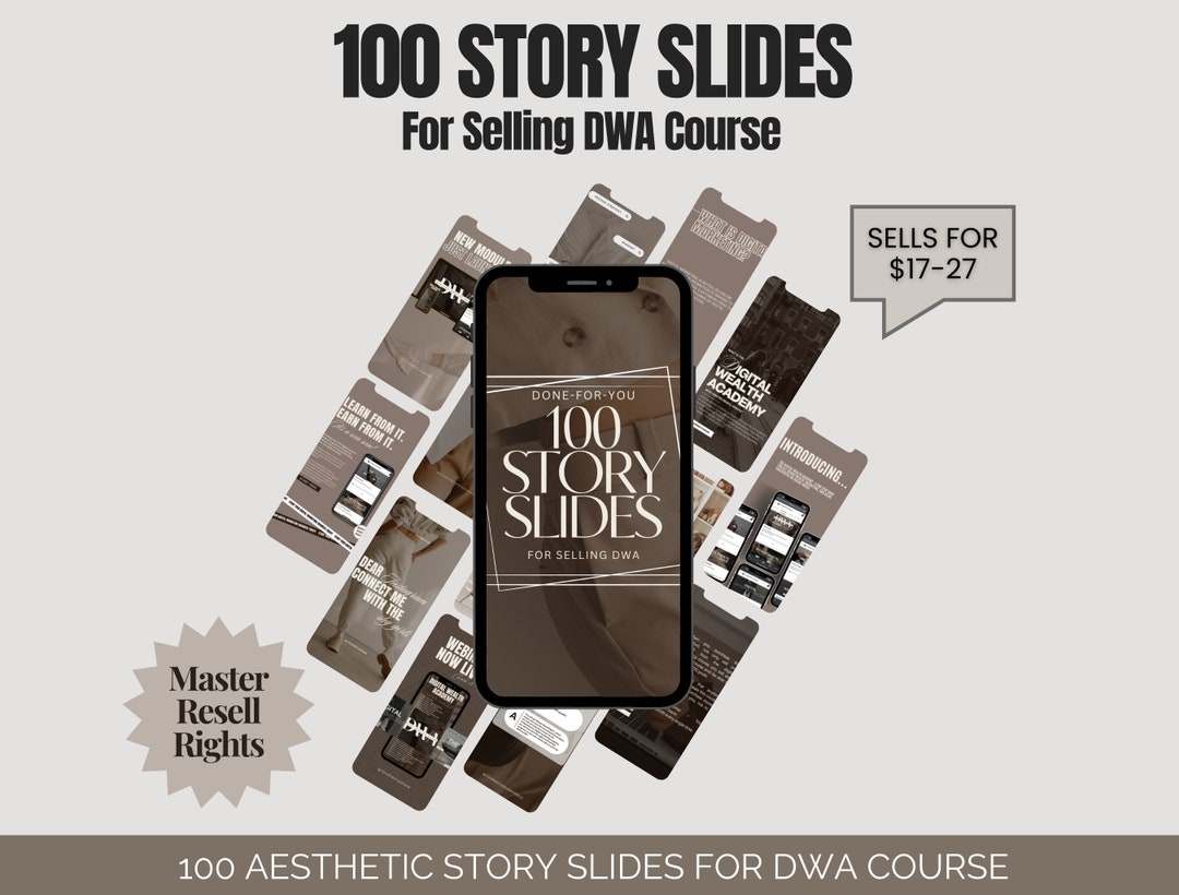 DWA Story Slides, Templates, Social Media Stories, Done for You, Story ...