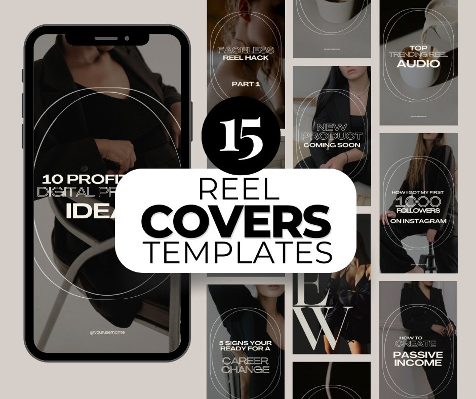 Faceless Social Media Launch Kit Bundle, Digital Marketing, Dark ...