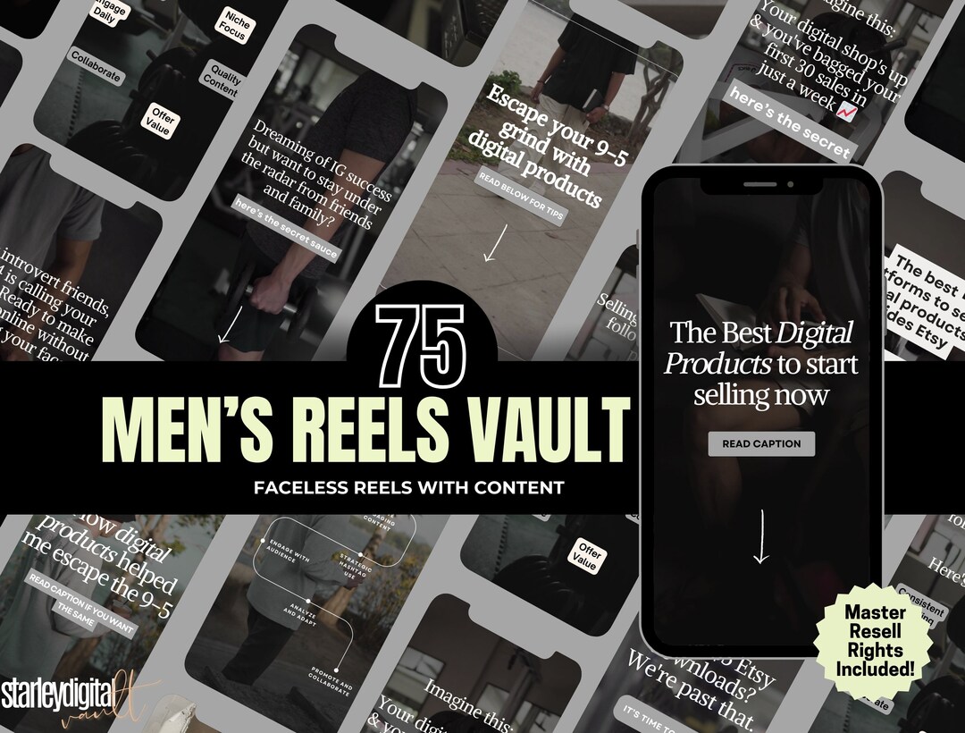 Mens Faceless Reels, 75 Aesthetic Dark Reels for Men Social, Tiktoks ...