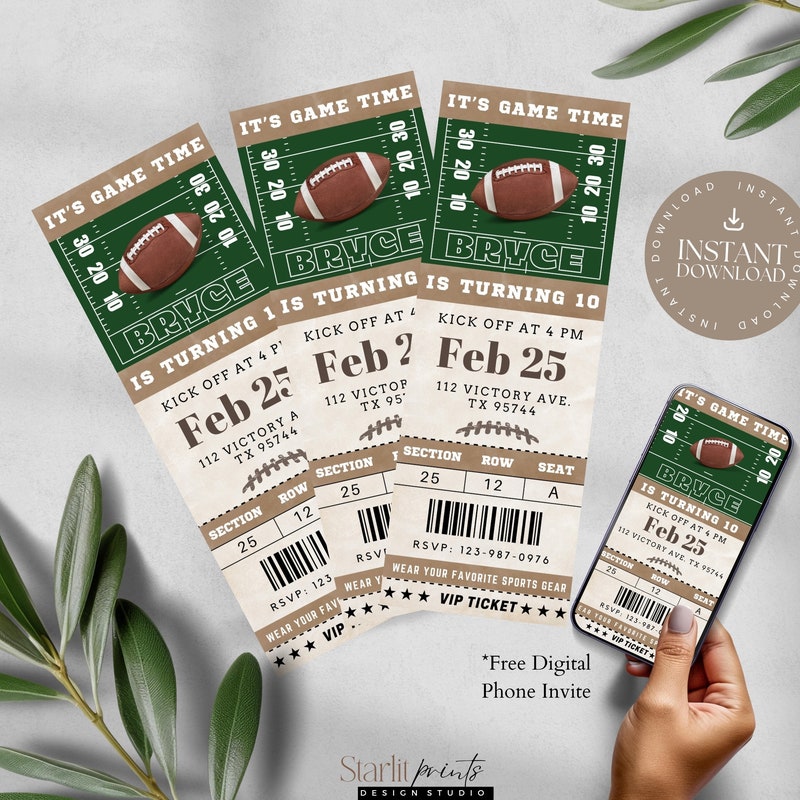 Football Invitation - Etsy