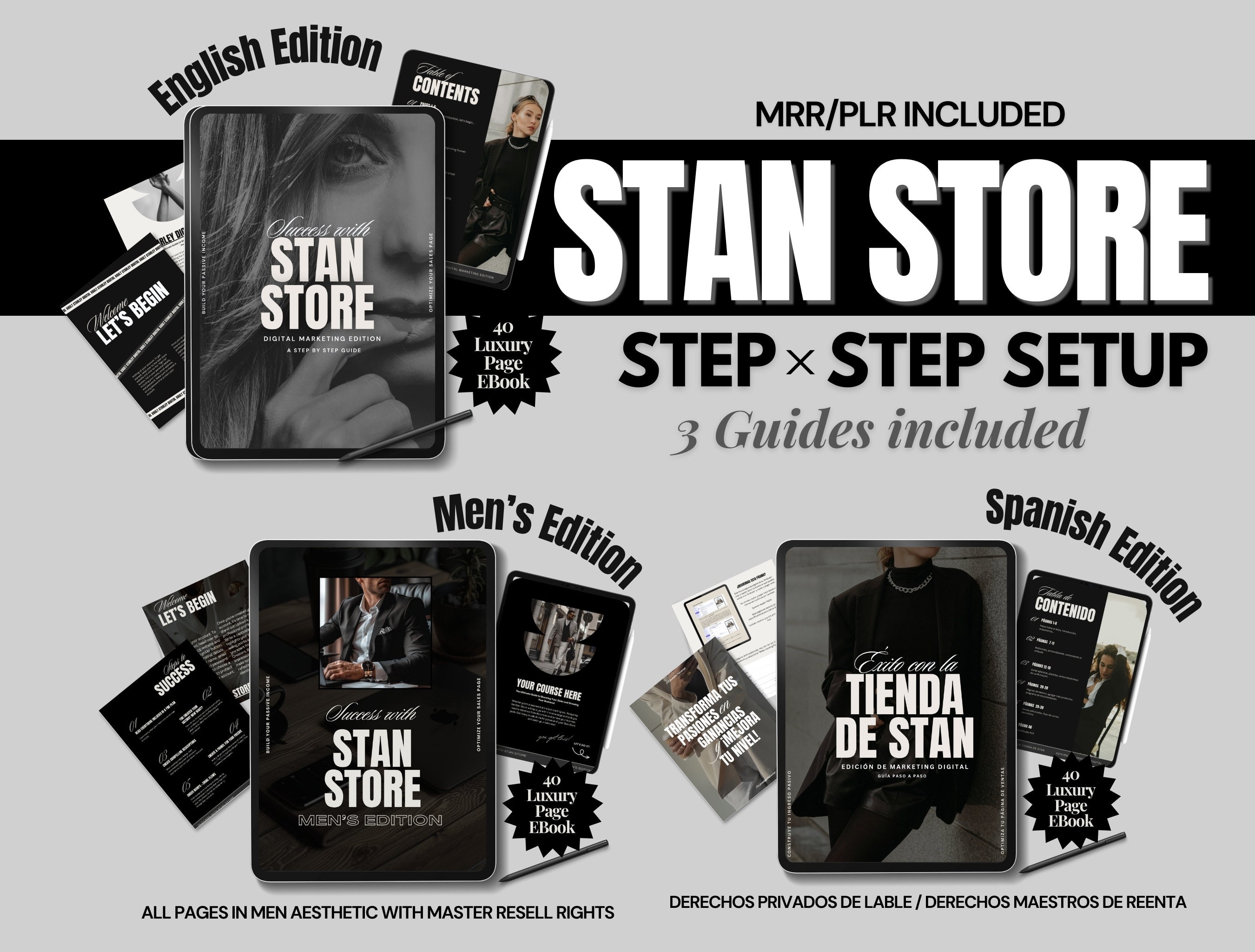 Stan Store Guide, Step by Step, Setting up Stan Store, English, Spanish ...