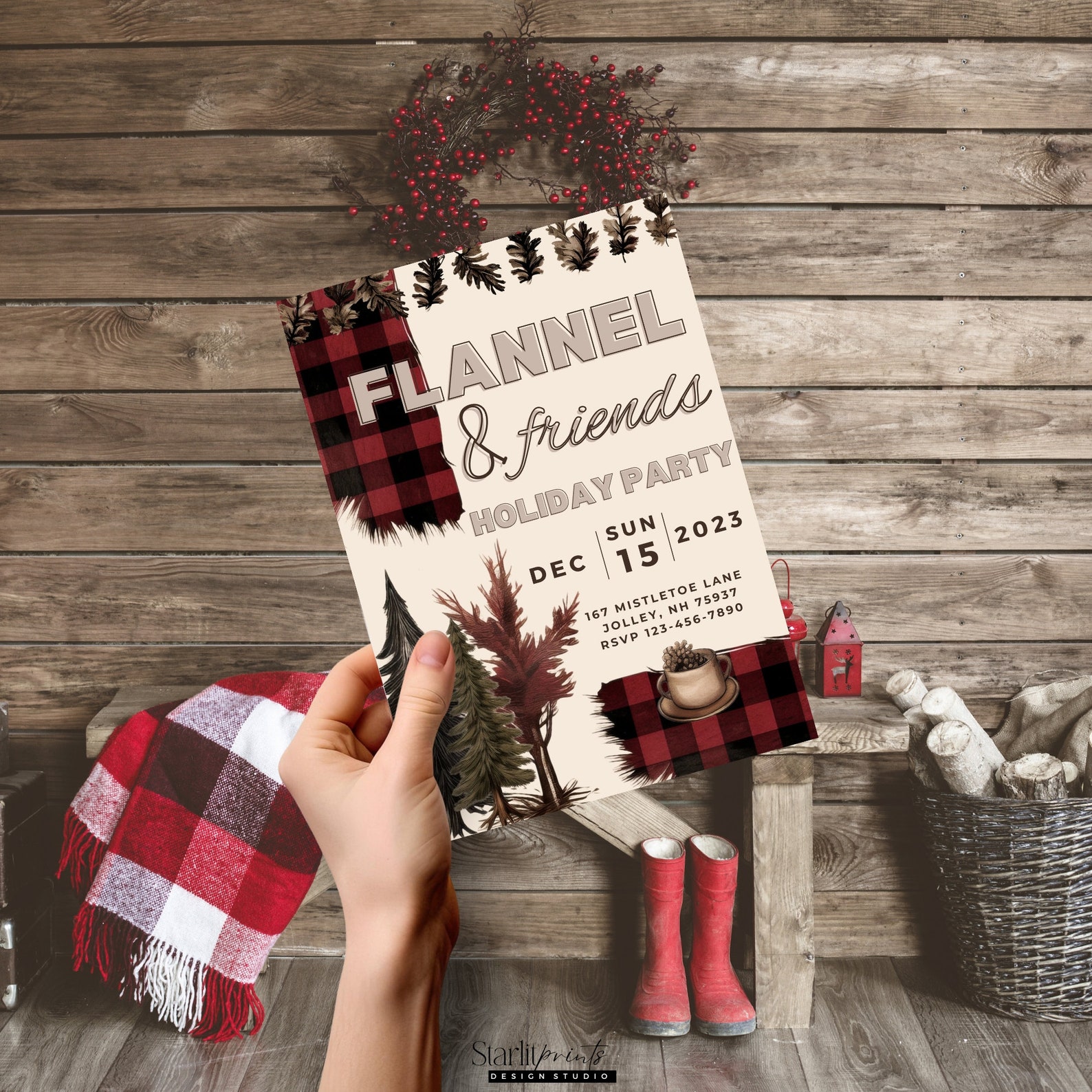 Flannel and Friends Invitation Evite Friends Party, Adult Flannel Party ...