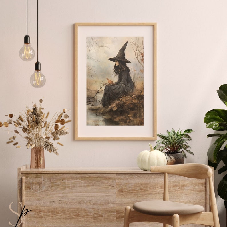 DRUCKBARE Halloween Vintage Print, Witchy Farmhouse Prints, Neutral ...