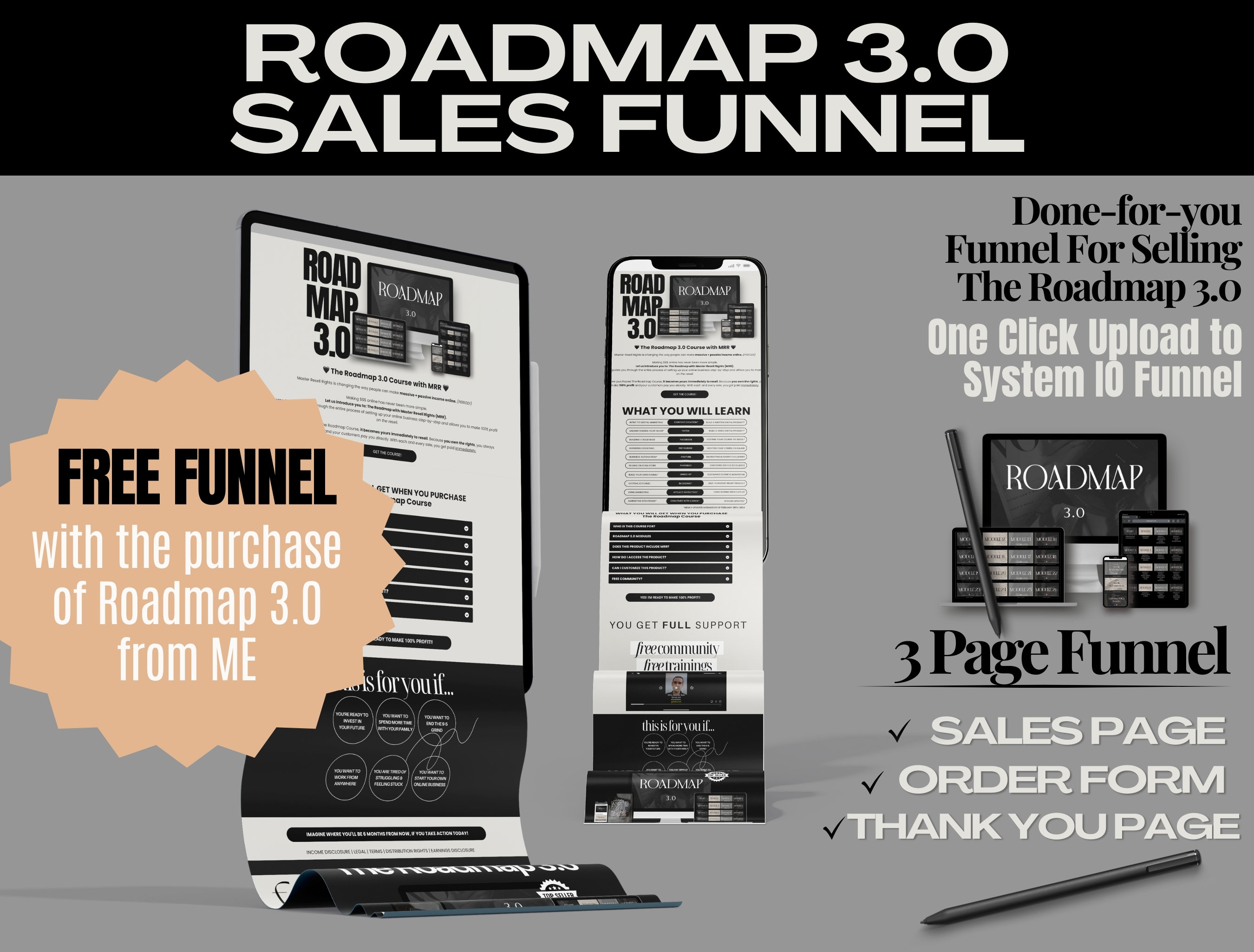 Roadmap System IO Funnel, Funnel for Roadmap 3.0, Done-for-you Funnel ...
