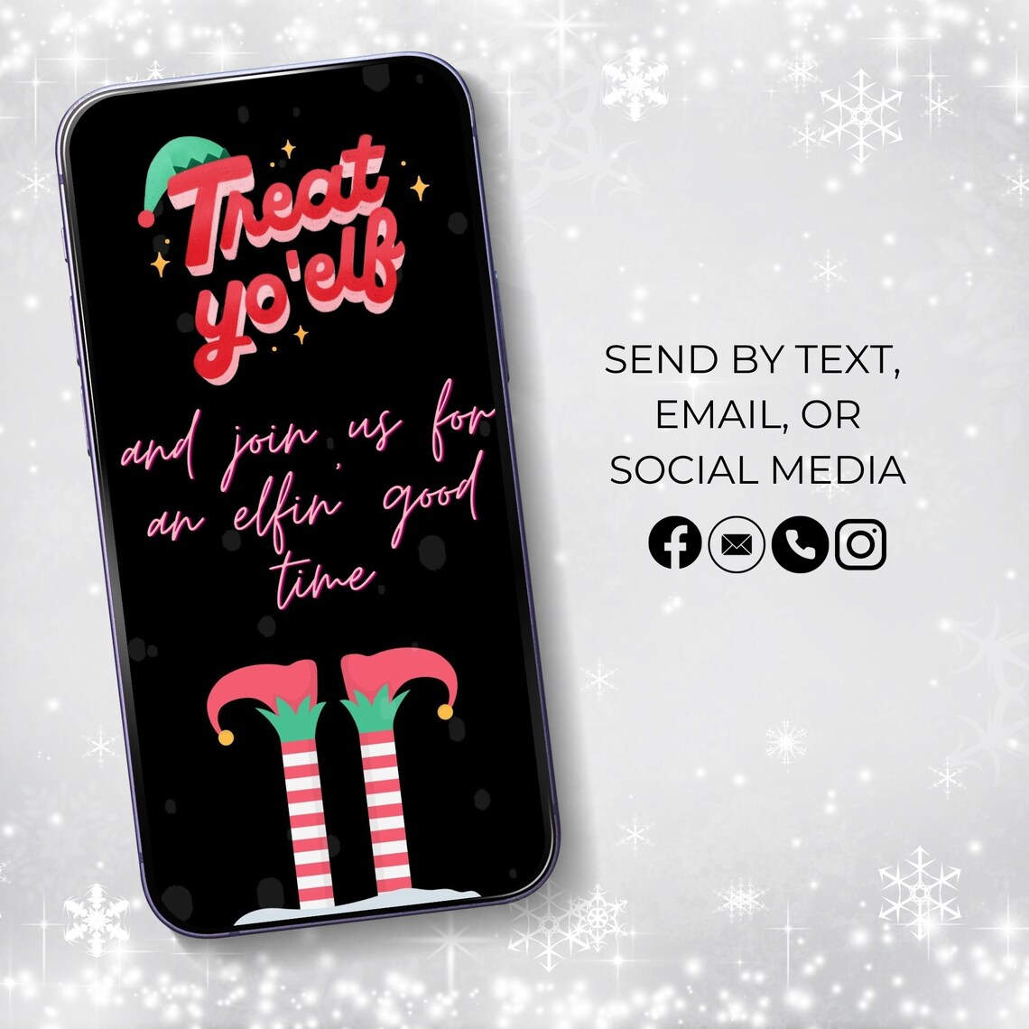 Christmas Party Invitation, Elfed Up, Elf Invite, Adult Party Invite ...