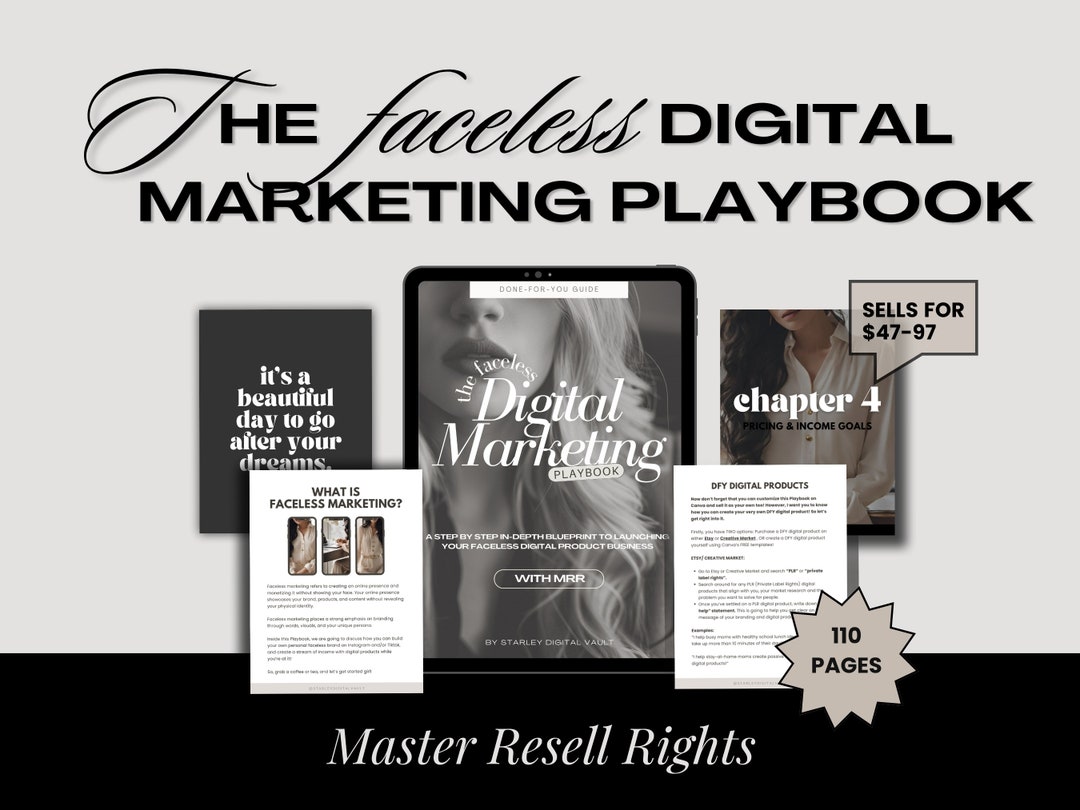 Faceless Digital Marketing Playbook, Faceless Marketing Ebook, Master ...