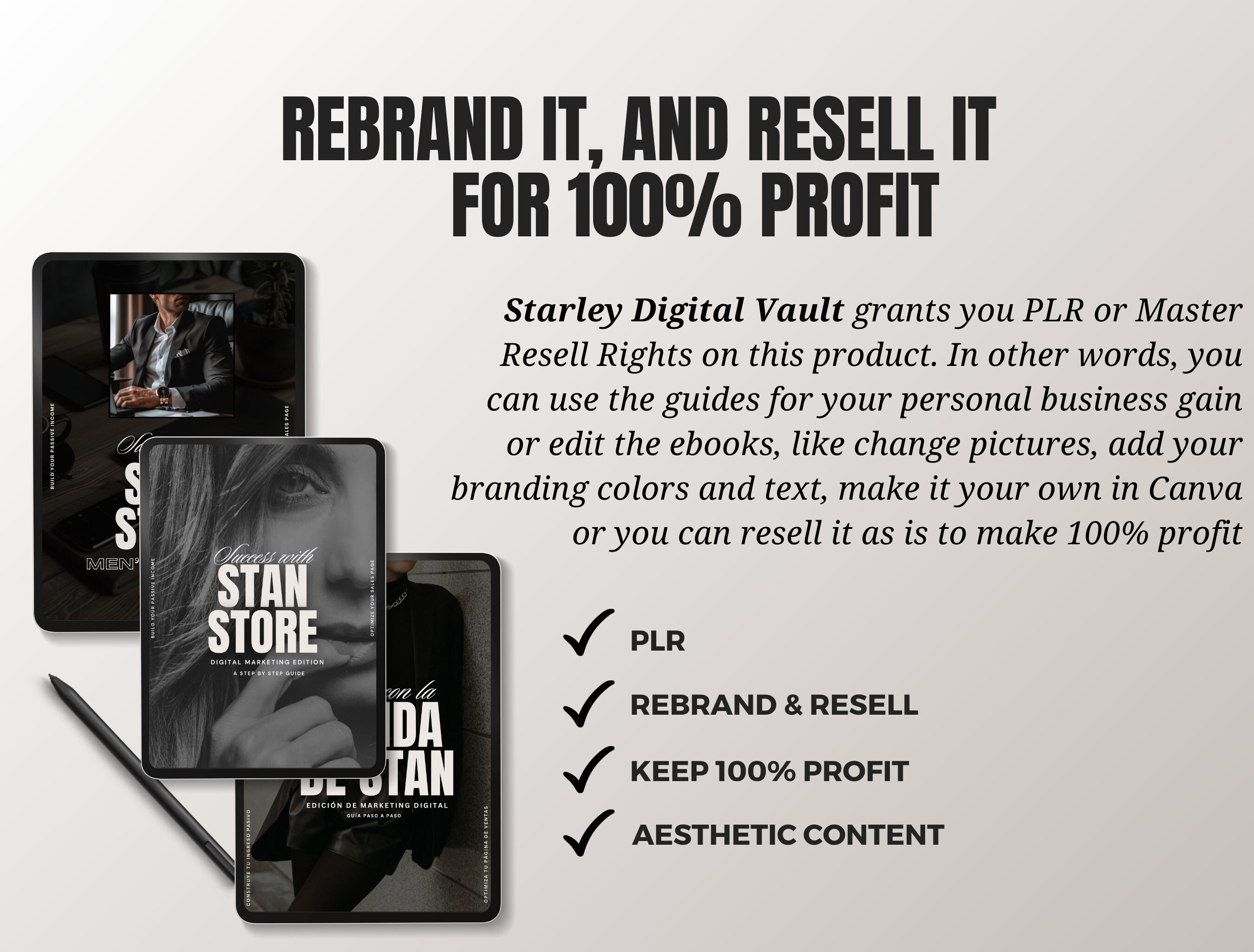 Stan Store Guide, Step by Step, Setting up Stan Store, English, Spanish ...