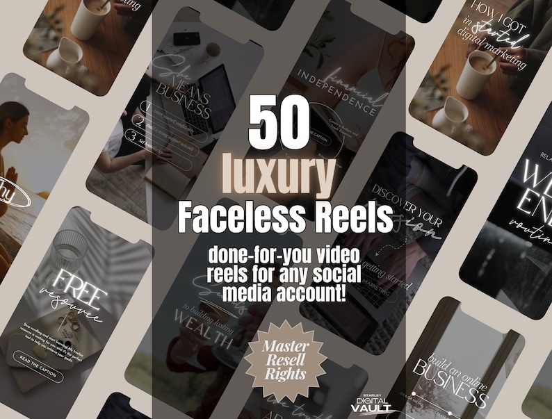 Aesthetic Reels, Video Library, 50 Luxury Reels Done For-you, Reels ...
