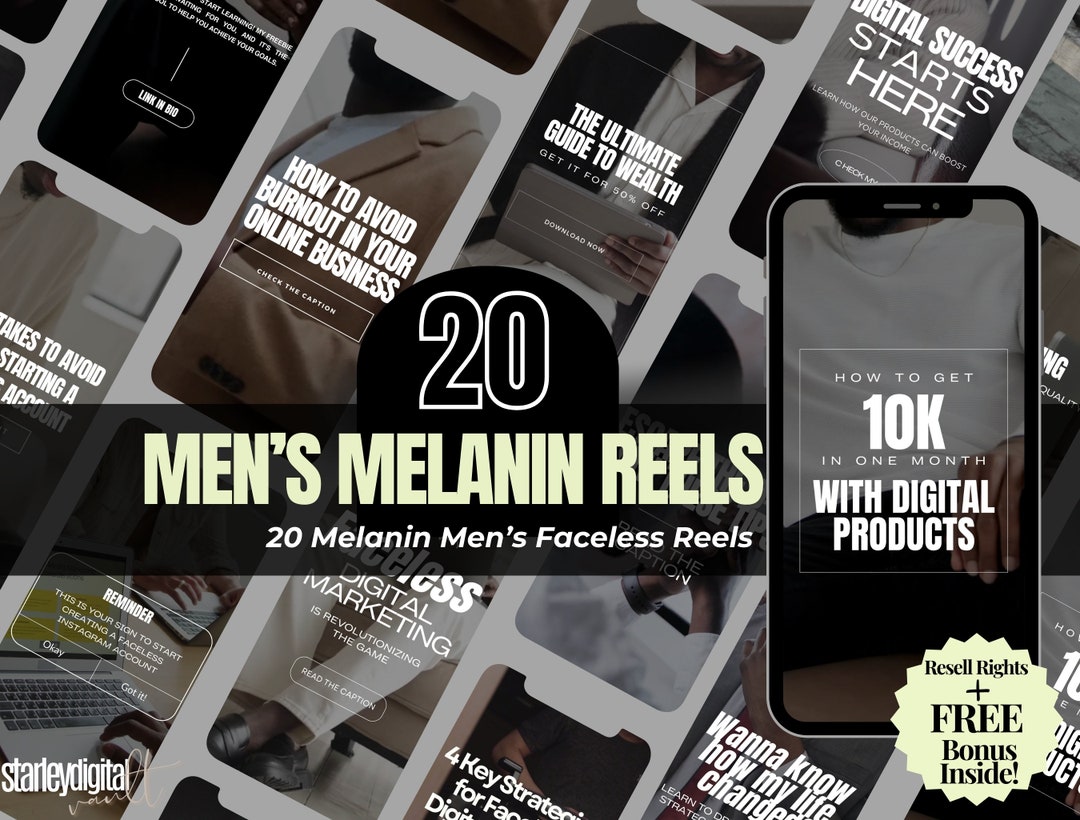 Melanin Men's Reels | 20 Men's Faceless Melanin Instagram Video Reels ...