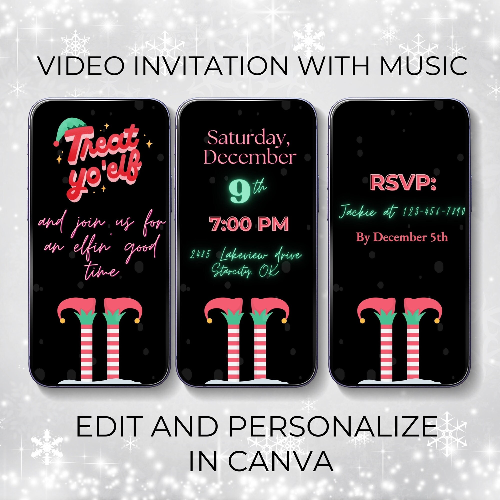 Christmas Party Invitation, Elfed Up, Elf Invite, Adult Party Invite ...