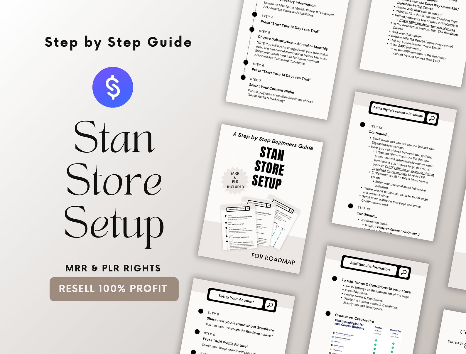 Stan Store Setup, Guide to Set up Stan, Done-for-your Guide, Digital Marketing, Passive Income ...