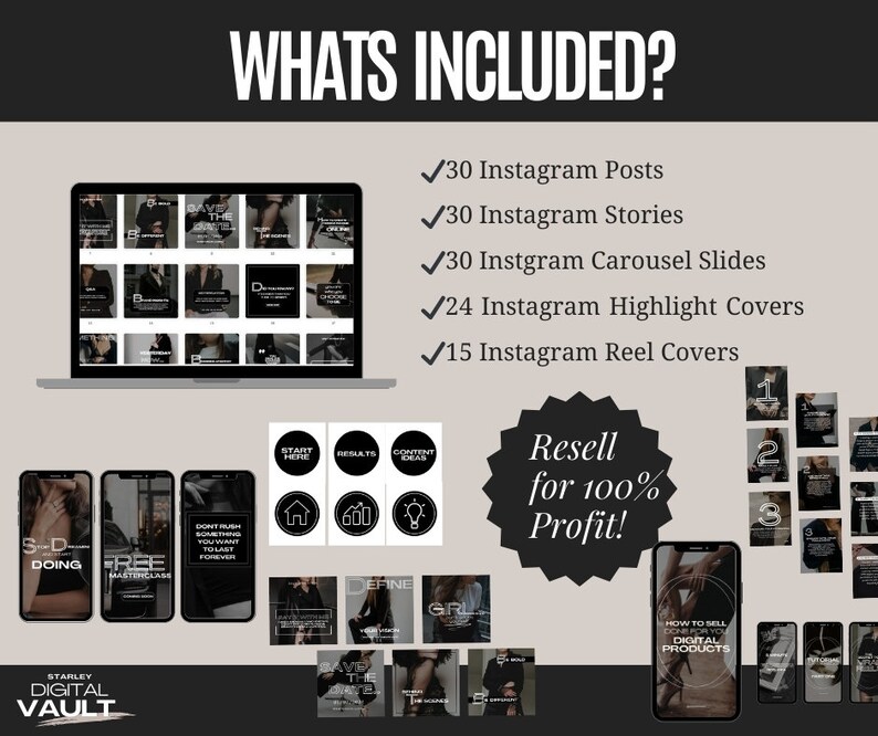 Faceless Social Media Launch Kit Bundle, Digital Marketing, Dark Aesthetic Content, Done-for-you ...