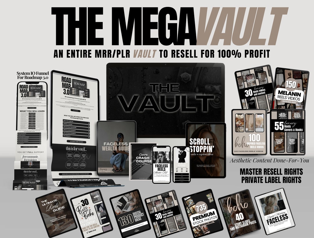 Digital Marketing Bundle, MRR Bundle, the Vault, Done-for-you Products ...