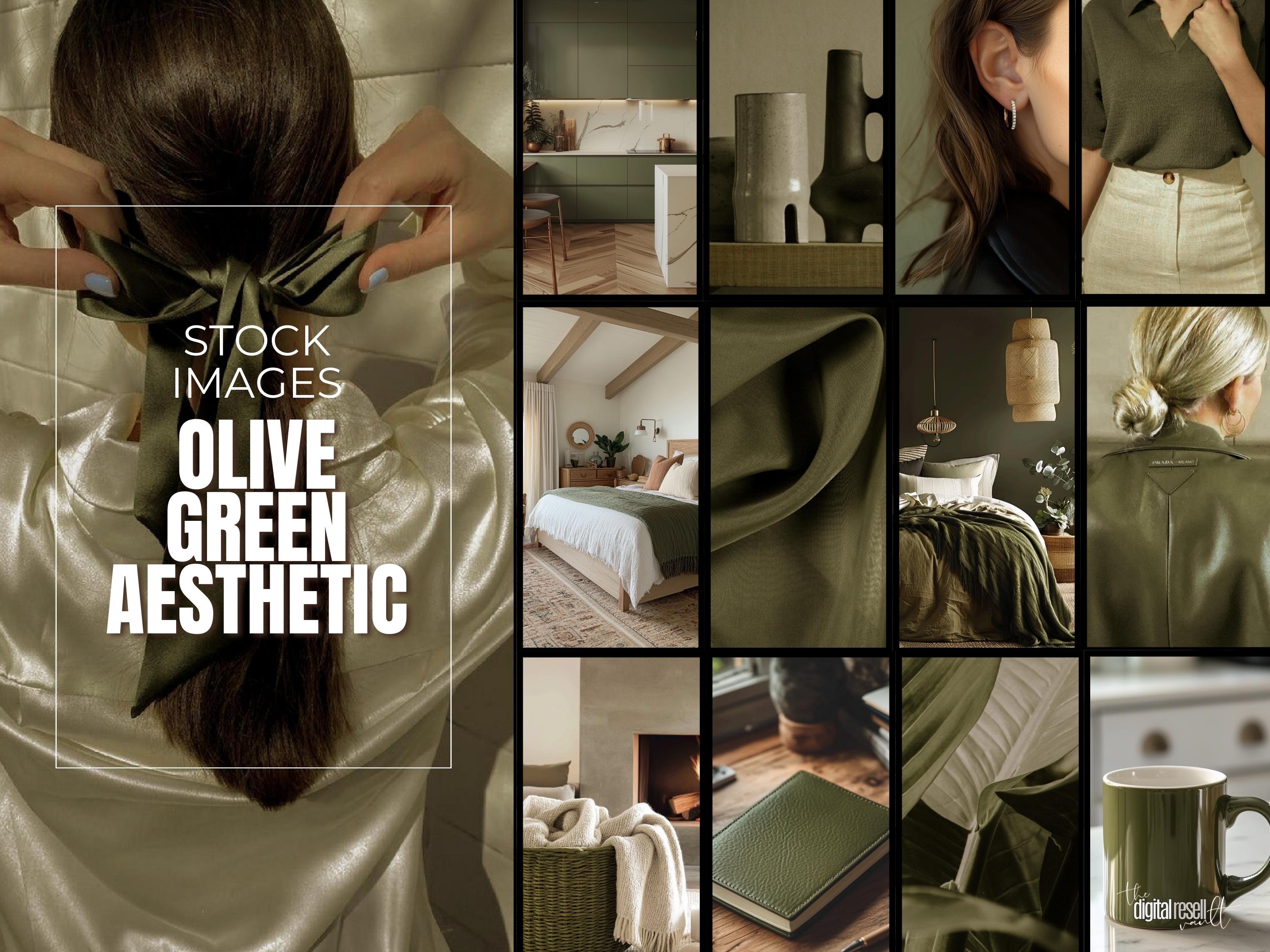 Olive Green Aesthetic Stock Images | Aesthetic Branding | Lifestyle ...