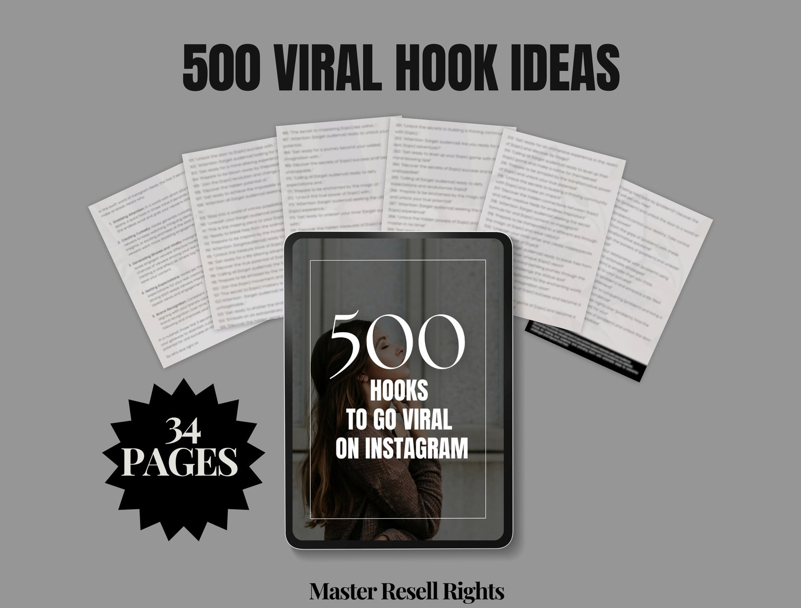 500 Viral Hooks | Instagram Hooks | Captions With Master Resell Rights ...