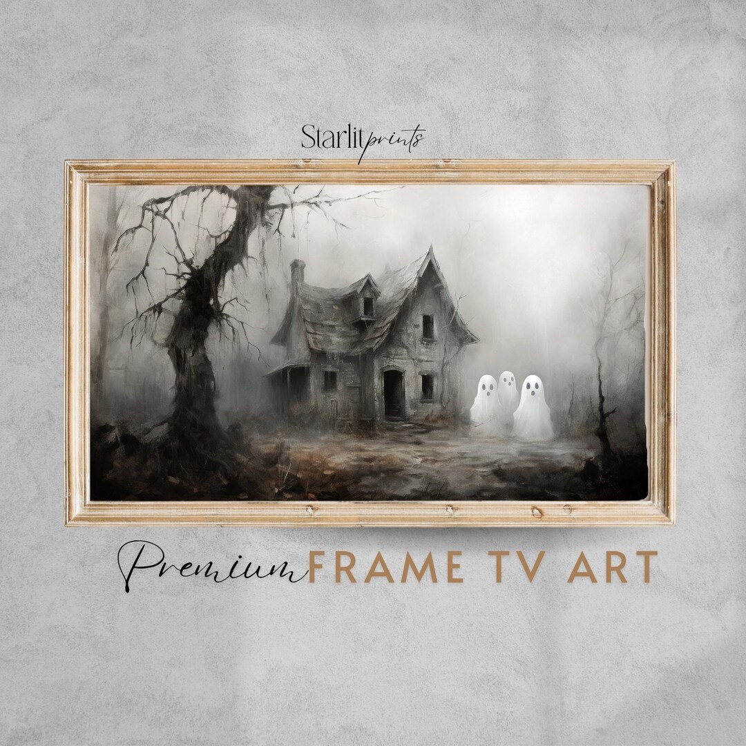 Frame TV Ghosts and Haunted House Samsung Frame TV Art Cute - Etsy