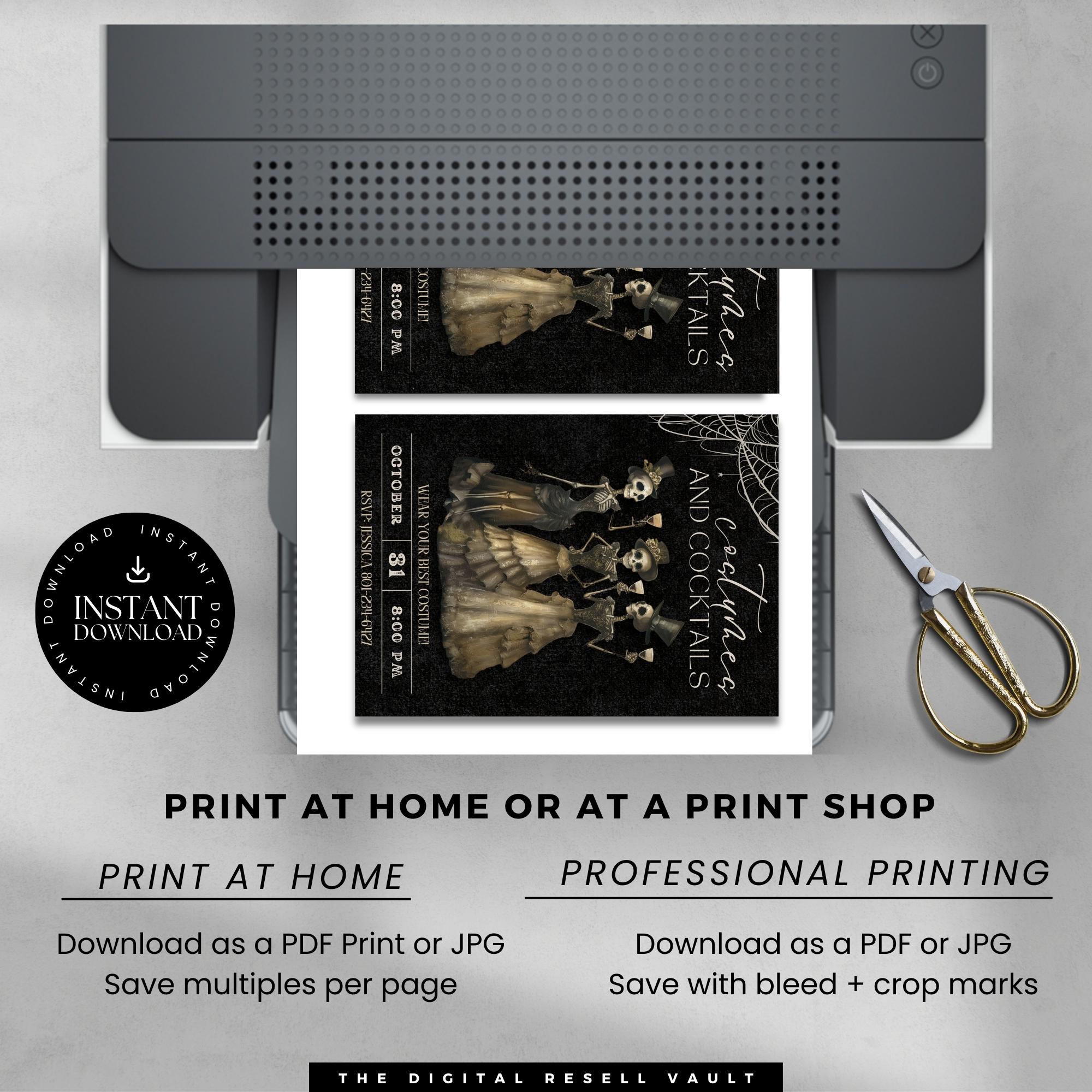 Editable Costumes & Cocktails Halloween Invitation | Adult Party Canva ...