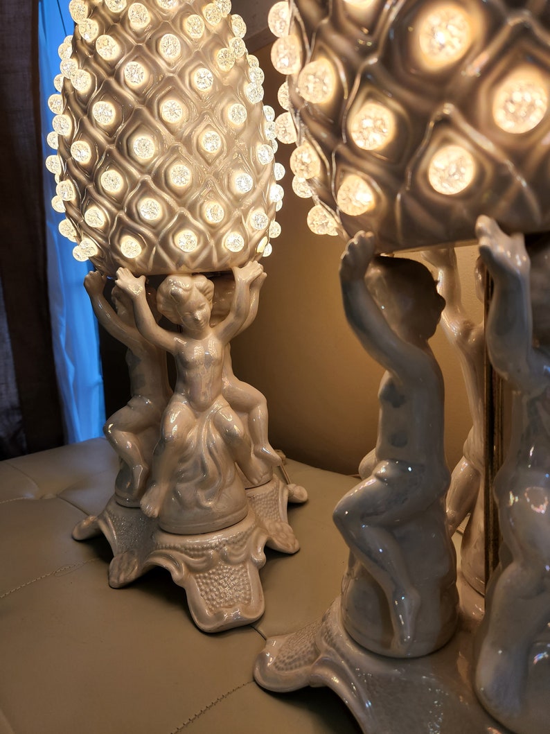 Vintage Cherub Lamps - Etsy