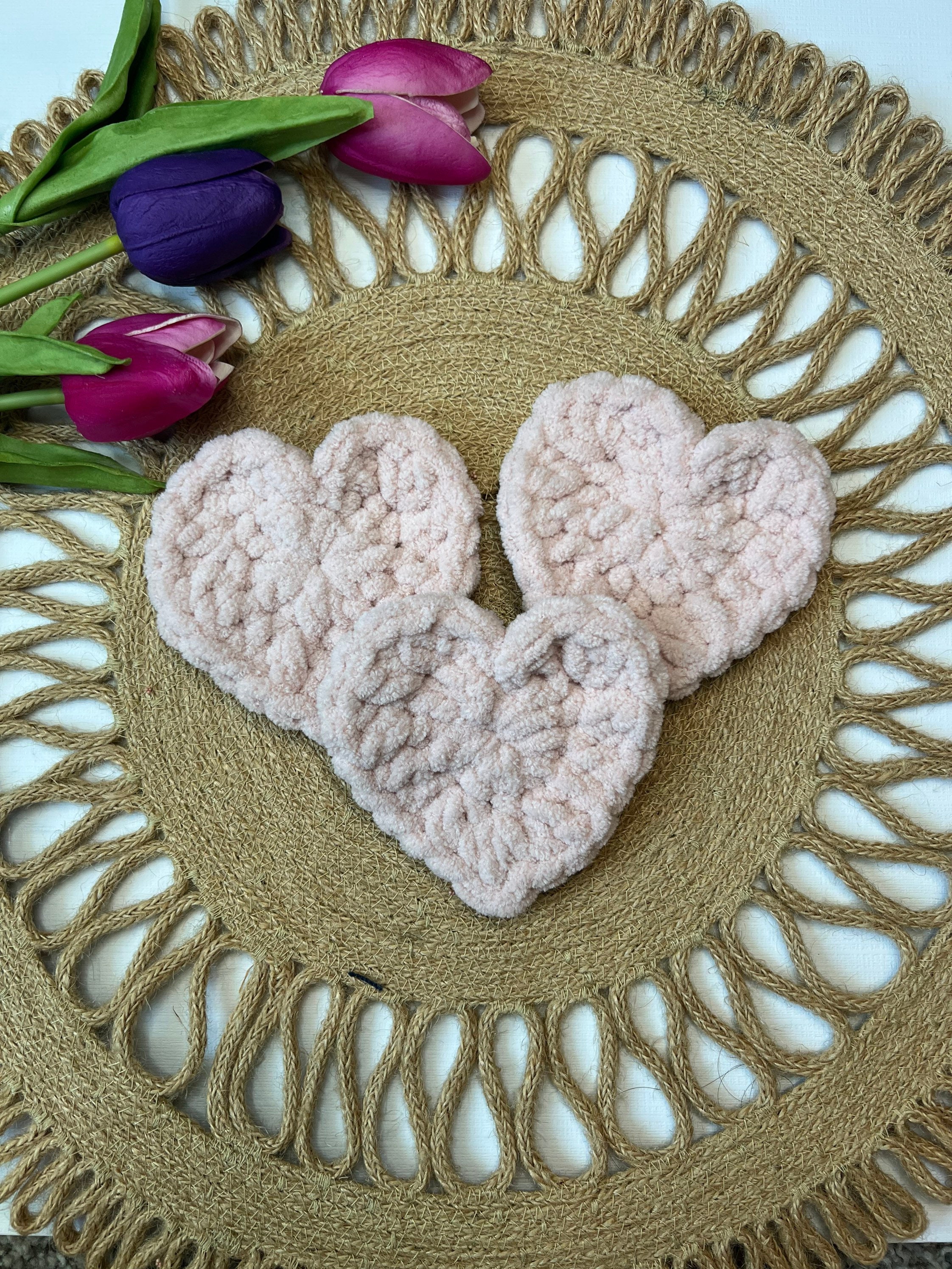 Set of Lolli Face Cloths Reusable Face Cloth Heart Face Cloth ...