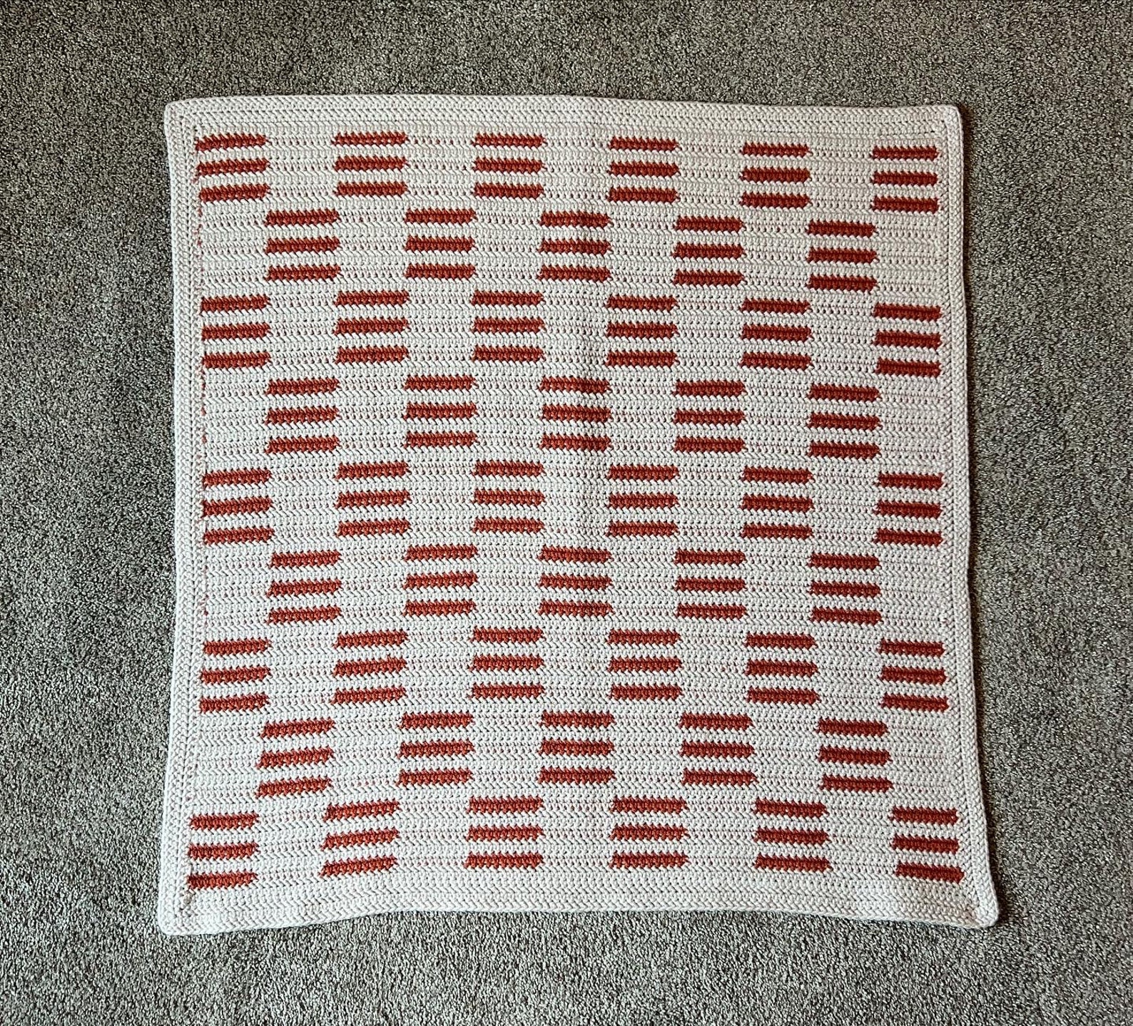 Crochet Checkerboard Lines Baby Blanket | Crochet Baby Blanket | Modern ...