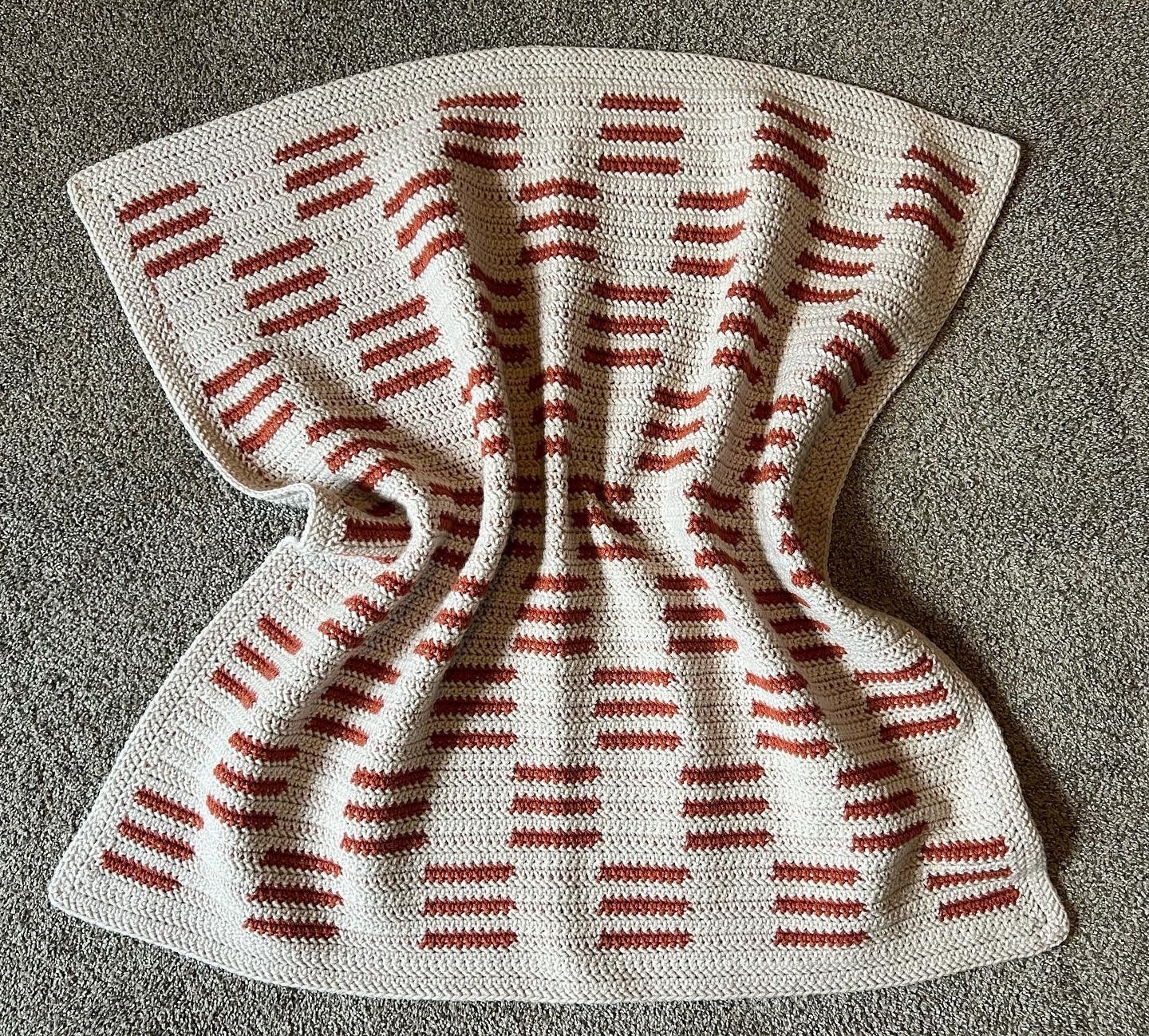 Crochet Checkerboard Lines Baby Blanket | Crochet Baby Blanket | Modern ...