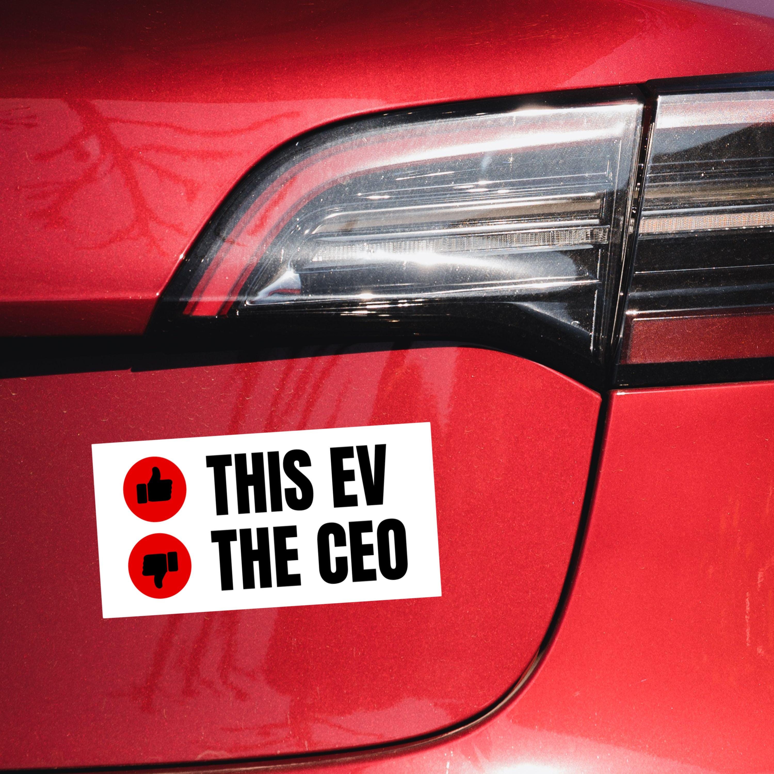 Tesla Bumper Sticker, Anti Elon Musk, Electric Vehicle Lover Gift, Anti ...