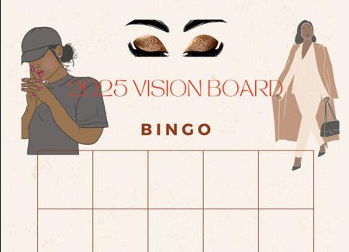 2025 Bingo Card Digital/printable - Etsy