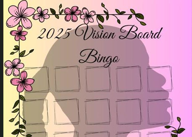 2025 Vision Bingo Card - Etsy Canada