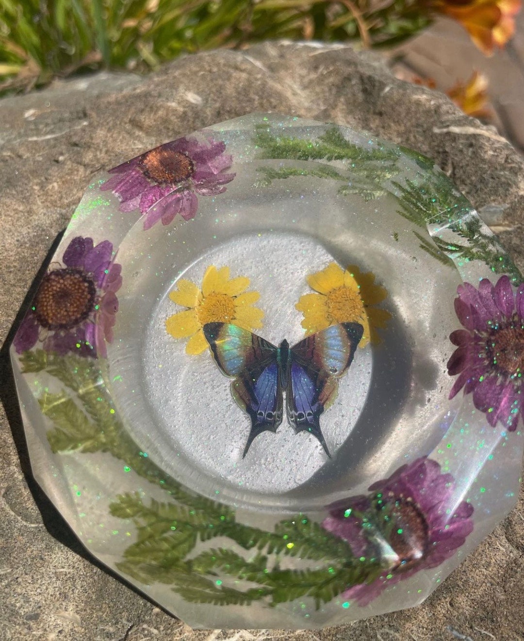 Butterfly Floral Tray - Etsy