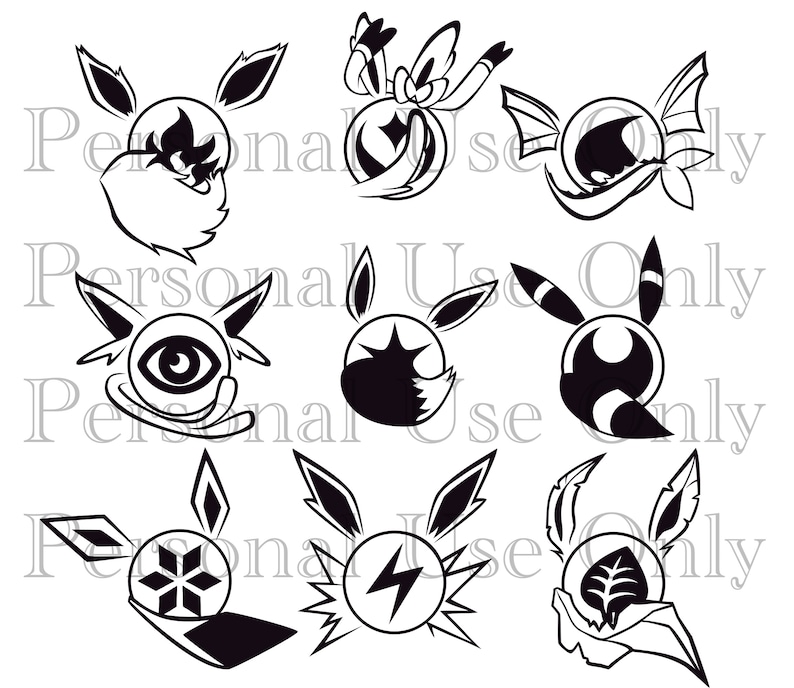 Eeveelution Energy Type Digital Download - SVG File - Etsy