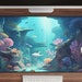 Underwater Desk Mat Ocean Life Mat Fish & Coral Design - Etsy