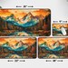 Mountain Desk Mat, Sunset Desk Decor, Scenic Office Accessory ...