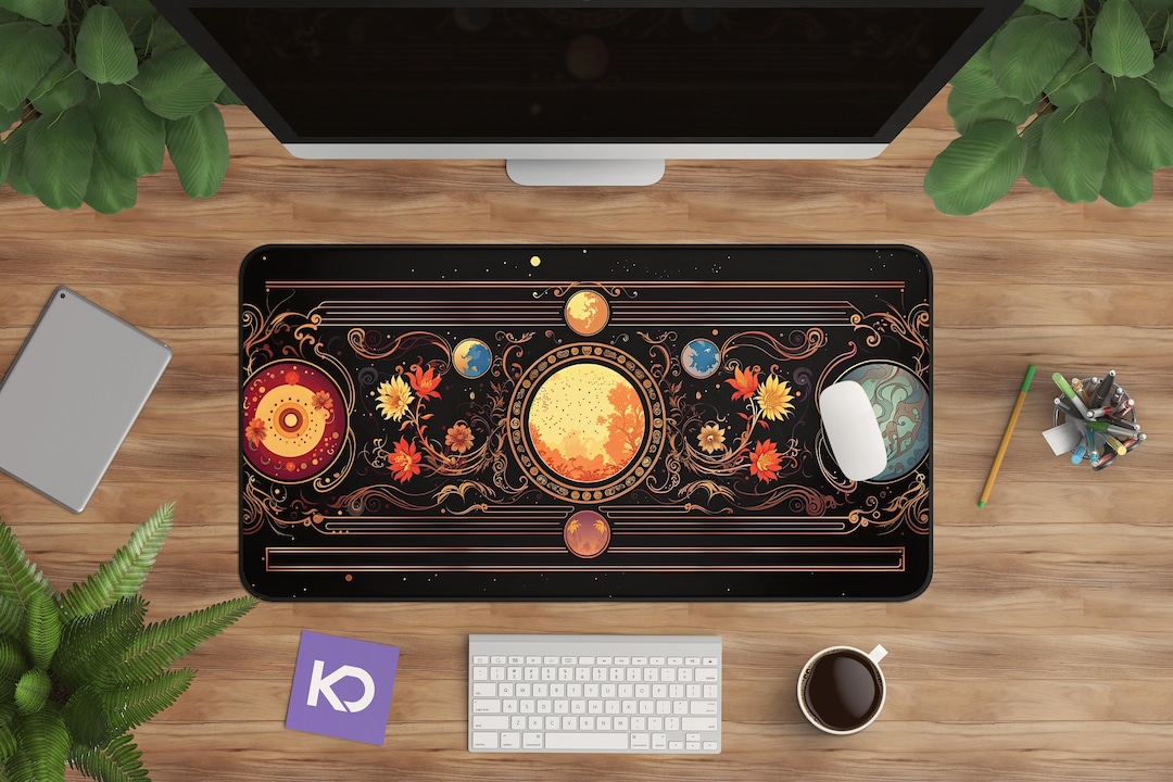 Celestial Desk Mat: Witchy Zodiac-inspired Office Decor, Perfect for ...