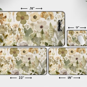 Botanical Cottagecore Desk Mat: Enhance Your Work From Home Experience ...