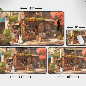 Anime Desk Mat Kawaii Mousepad Chibi Desk Mat Rabbit - Etsy