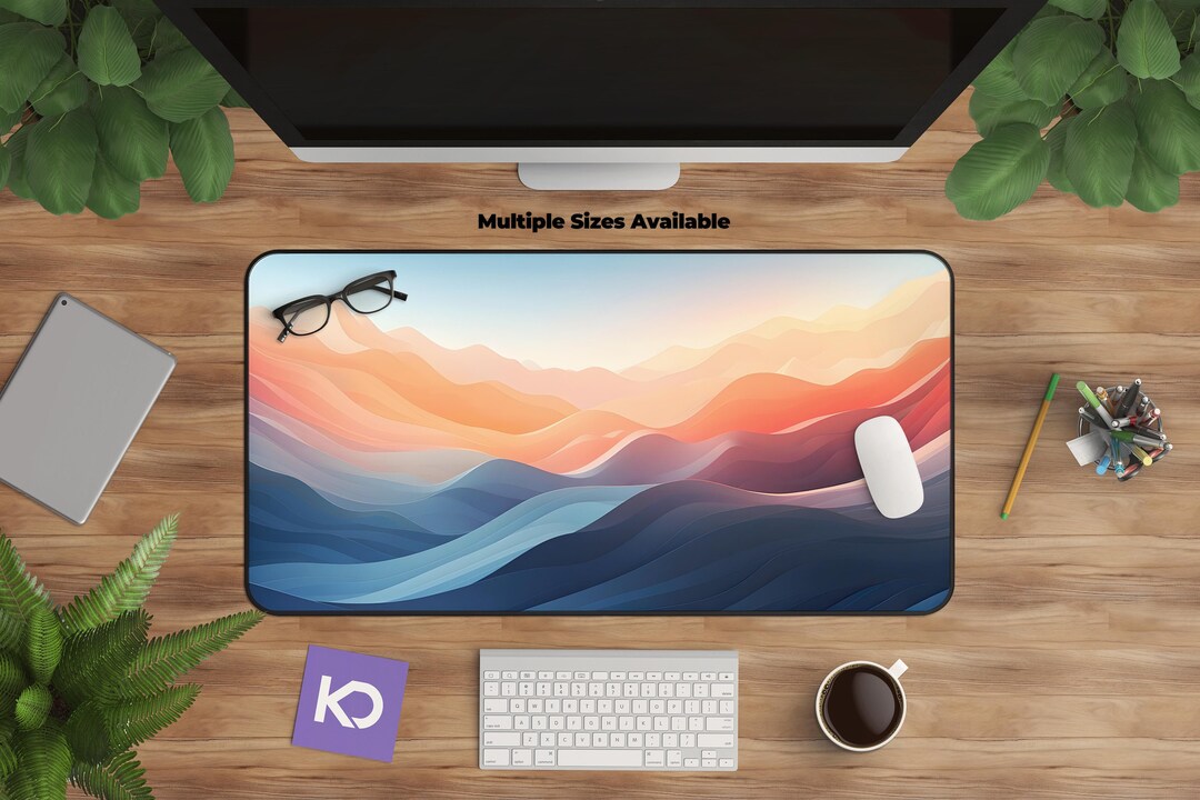 3D Topography Desk Mat: Large, Abstract Nature Design, Perfect for ...