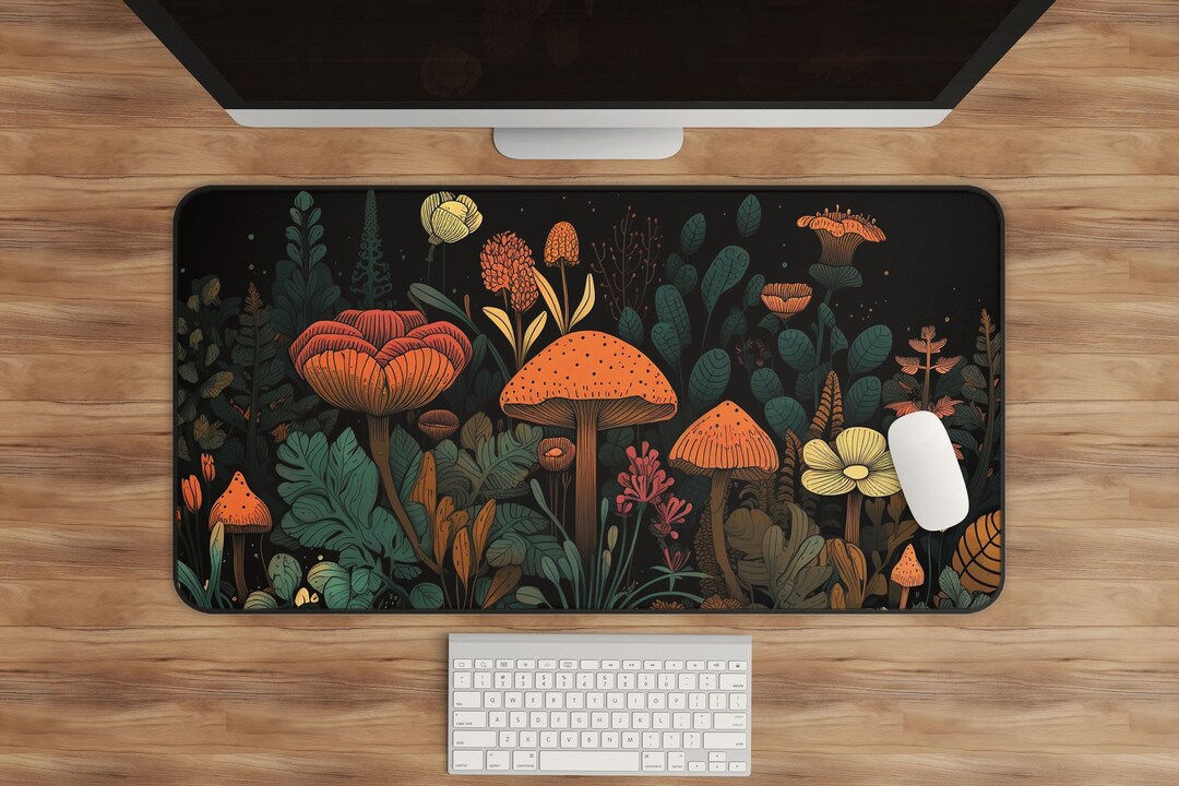 Cottagecore & Witchy Desk Mat - Mushroom Desk Mat, Magic Forest, Desk ...