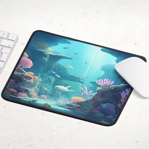 Underwater Desk Mat | Ocean Life Mat | Fish & Coral Design | Aquatic ...