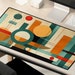 Mid Century Modern Desk Mat Geometric & Abstract Art, Vibrant Colors ...