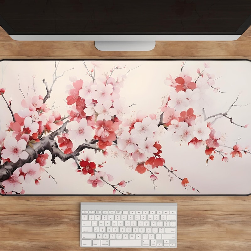 Cherry Blossom Desk Mat - Etsy