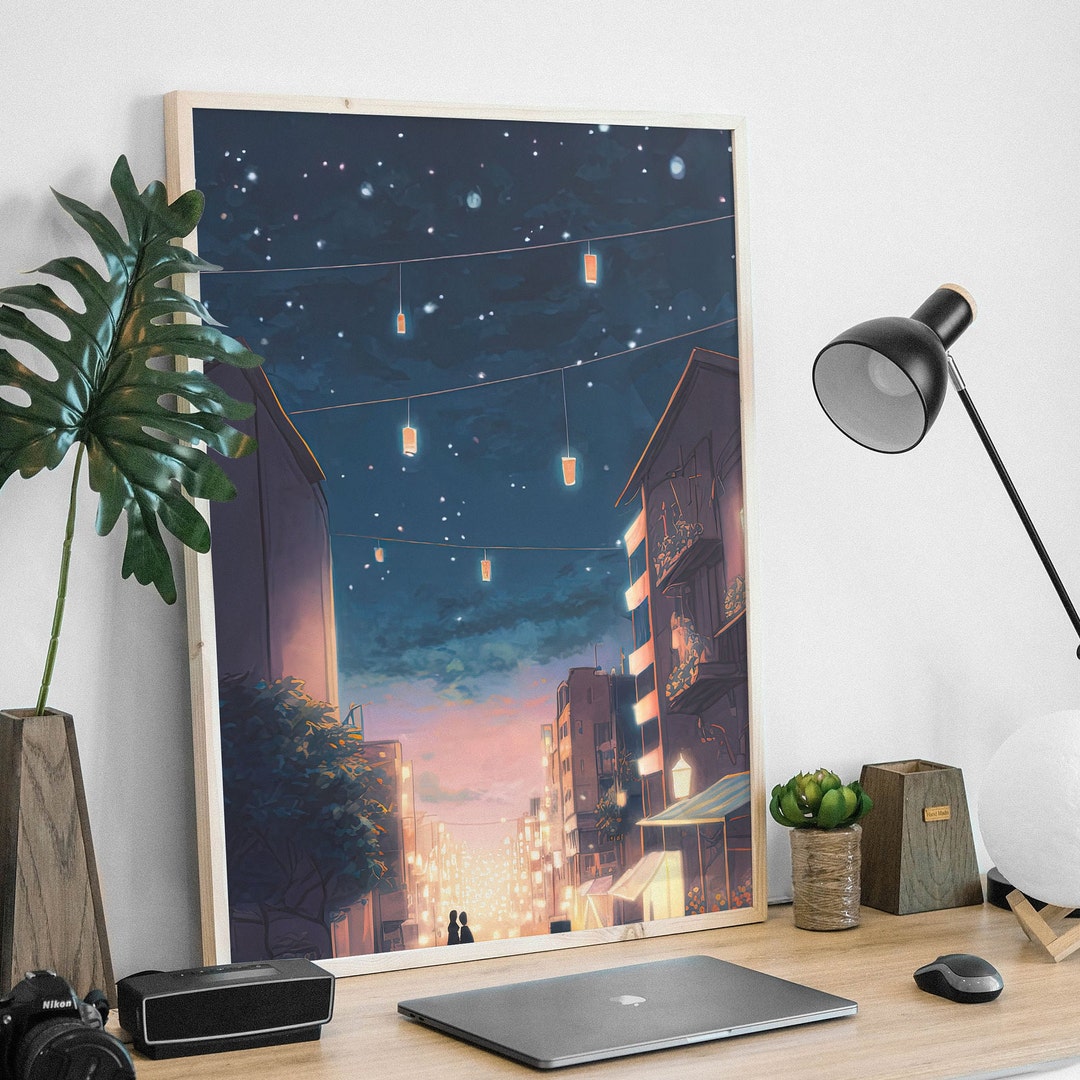 Lofi Anime Poster Subtle Anime Merch Best Aesthetic Dorm Room ...