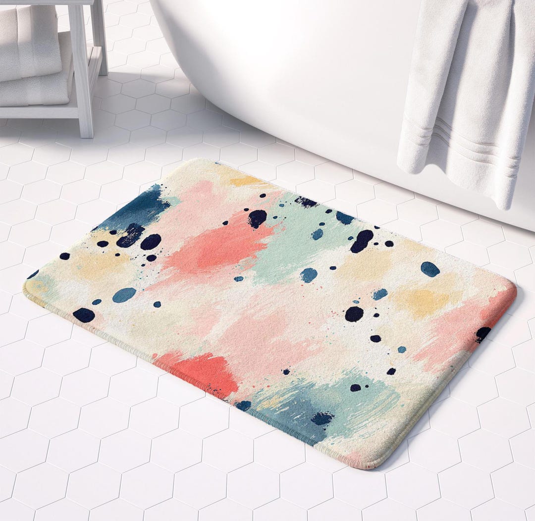 Bathroom Bath Mat: Dalmatian Spots - Soft, Quick Drying - Etsy