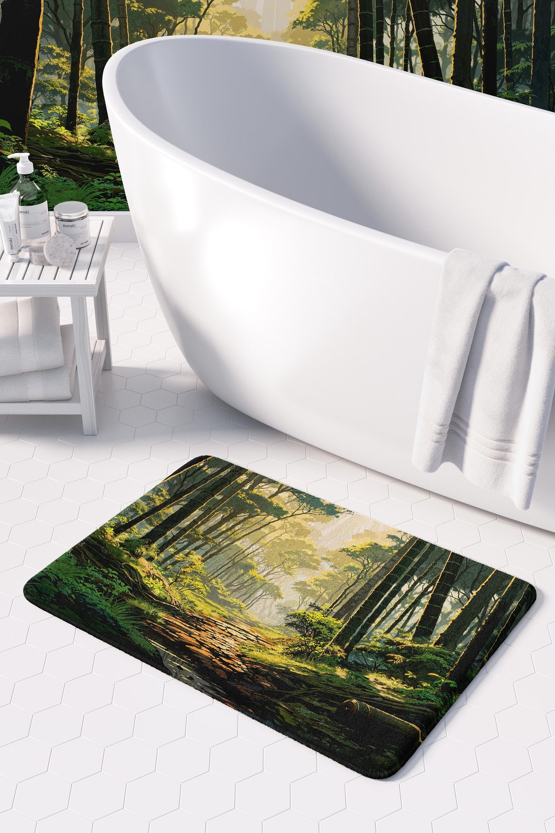 Anime Memory Foam Bath Mat: Soft Comfort Rug With Lofi Vibes, Perfect ...