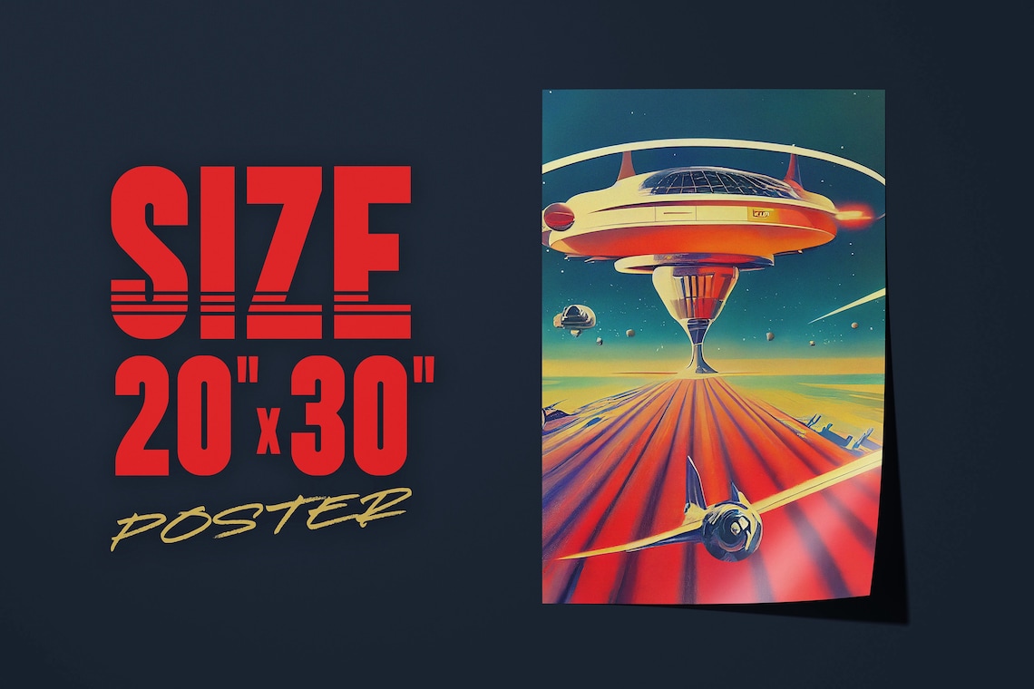 60s Sci Fi Art Print Wall Decor Retro Wall Art Living Room - Etsy