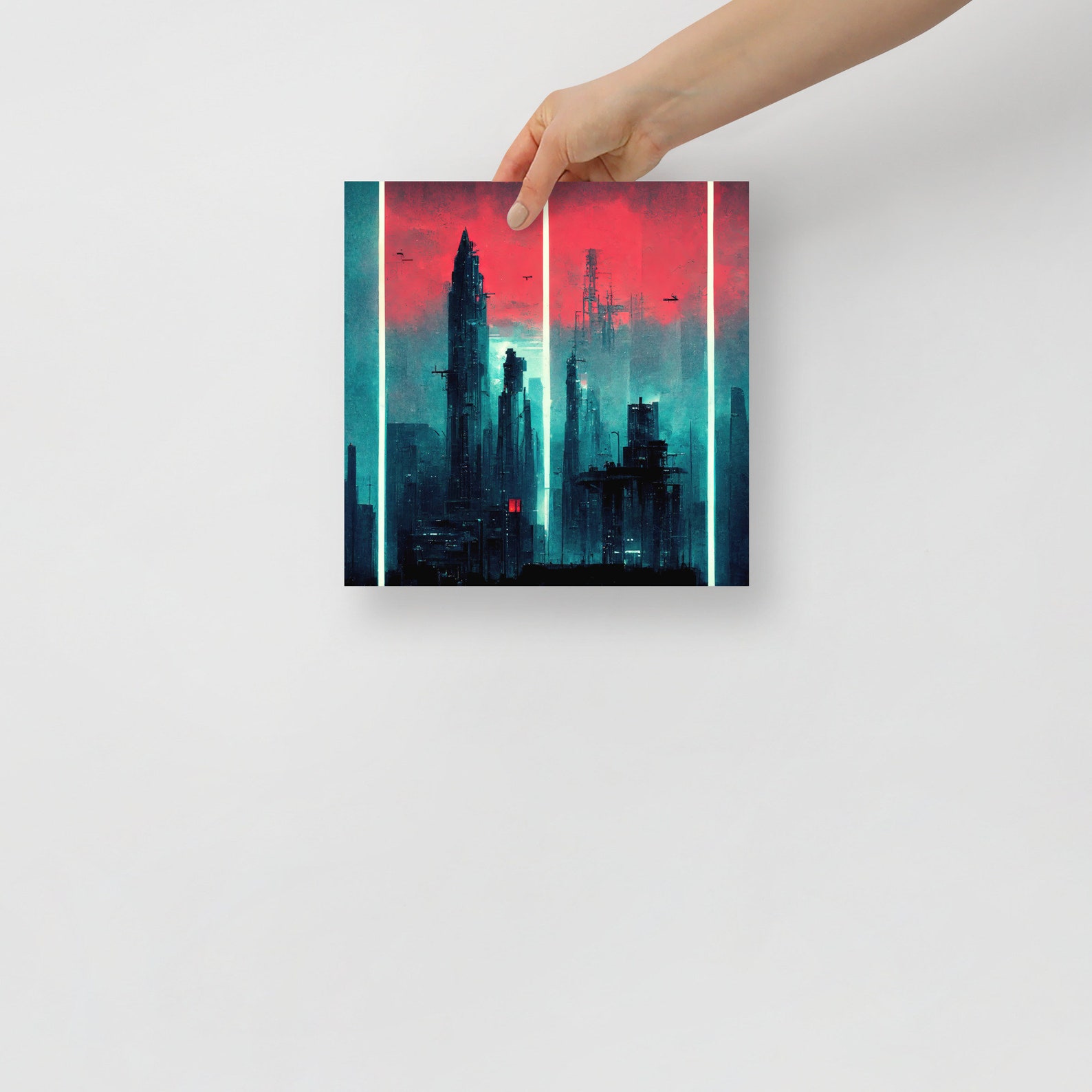 Sci Fi Neon Dystopian Wall Art Poster Museum Quality Paper - Etsy