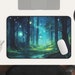 Mystical Forest Desk Mat Nightcore Anime Art Green Firefly - Etsy