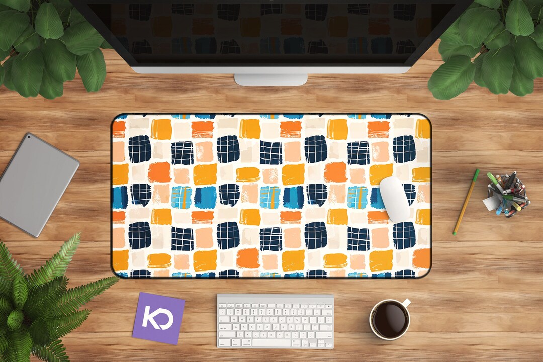 Preppy Room Decor XL Mouse Pad - Mid Century Modern Desk Mat for ...