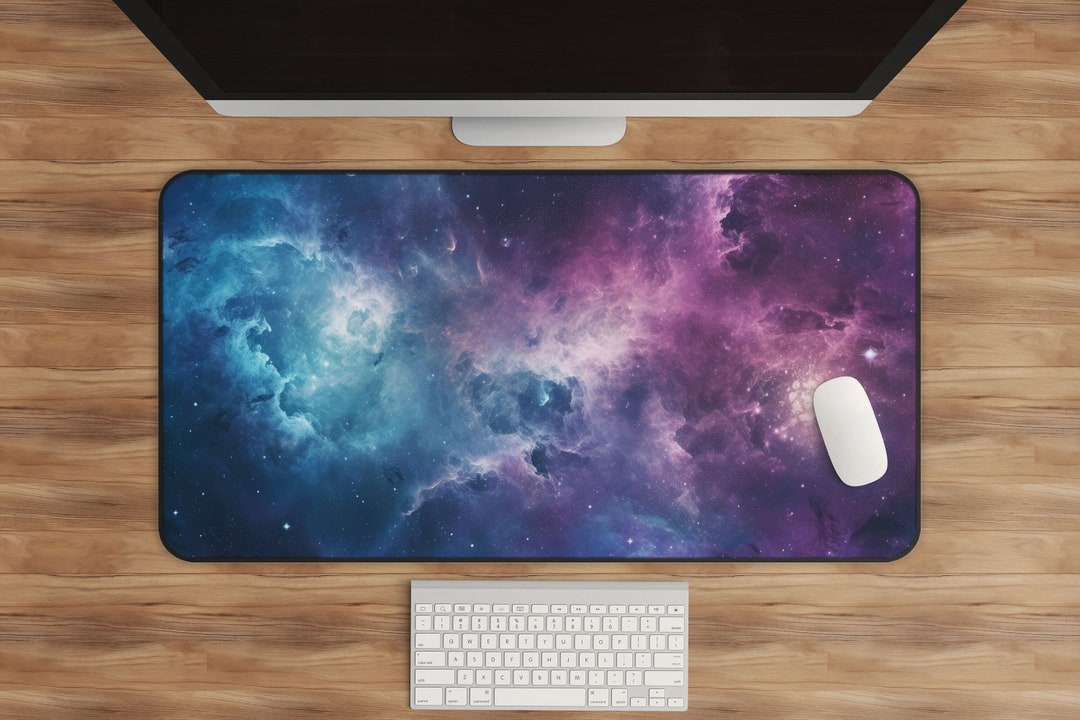 Space-themed Desk Mat - Large Gaming Mouse Pad With Starry Design - Etsy